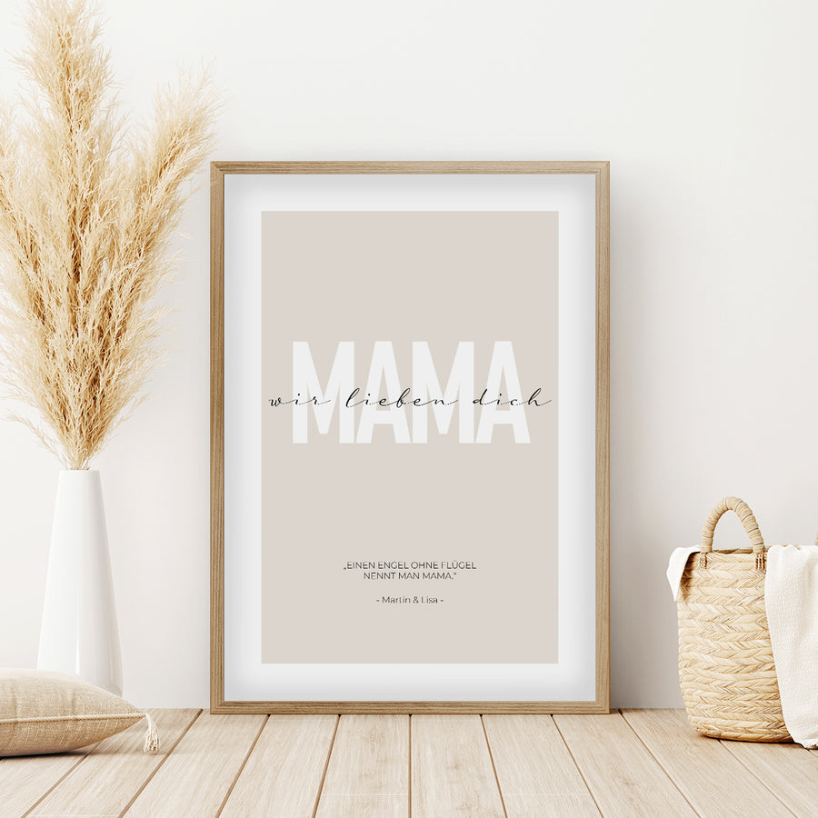 Personalisiertes Mama Poster mit Namen